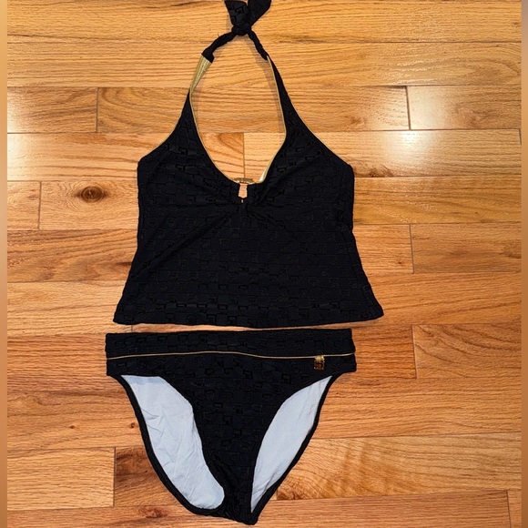 St. John | Swim | St John Sport Black And Gold Lined Tankini Size 8 ...